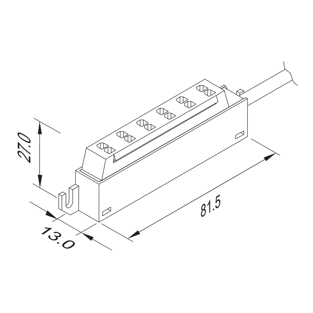 LED AMP 6-way Distributor box,6-way AMP Juction box|2Pin connectors ...