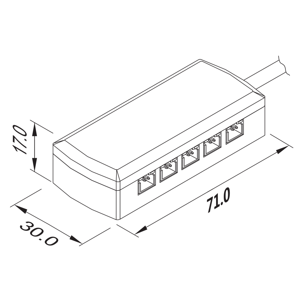 LED 5-way XH2.54 C3 Distributor box,10-way XH2.54 C3 Juction box|2Pin ...