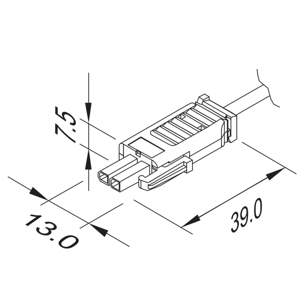 HV LED APM Male Plug,Cable|2Pin connectors - led connector led ...