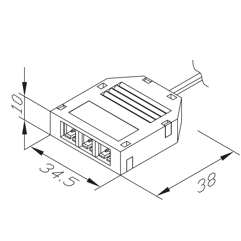 LED 3-way Dupont Distributor box,3-way Dupont Juction box|2Pin ...