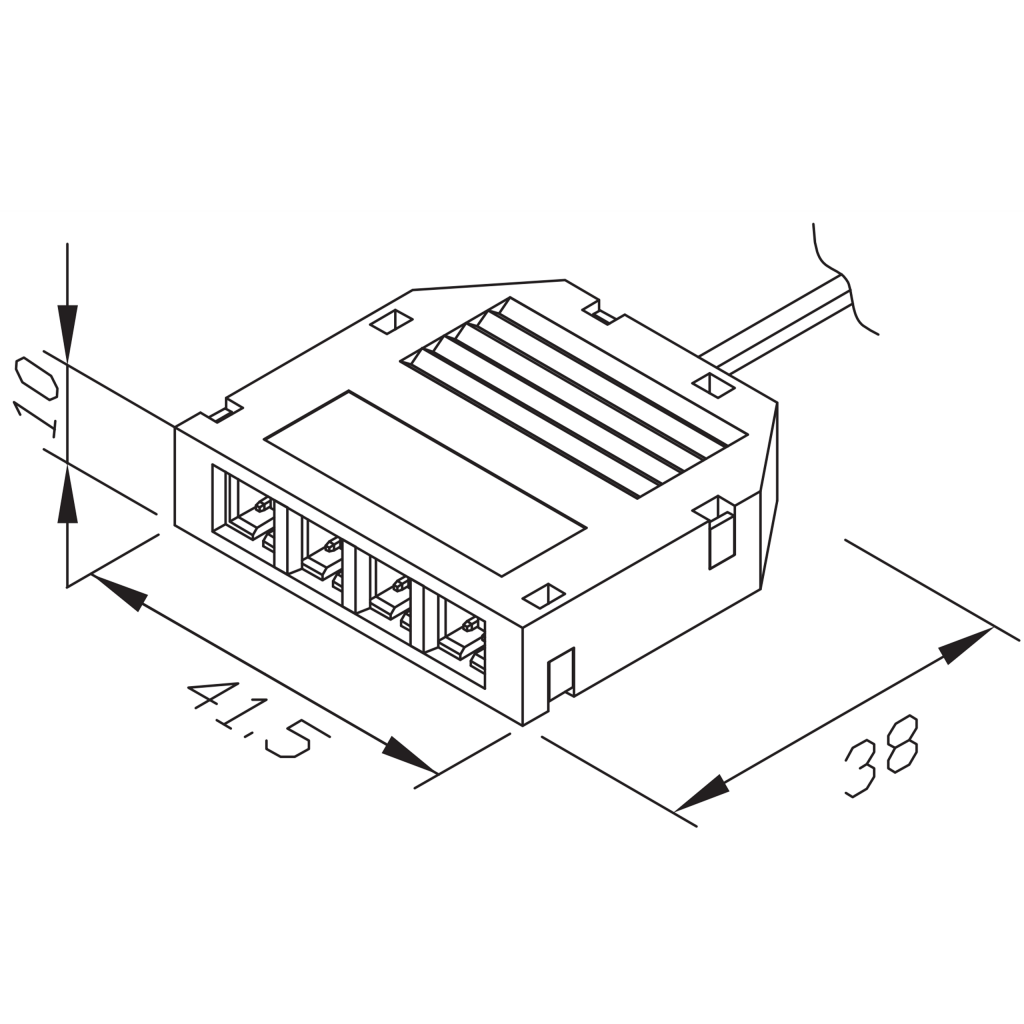 LED 4-way Dupont Distributor box,4-way Dupont Juction box|2Pin ...